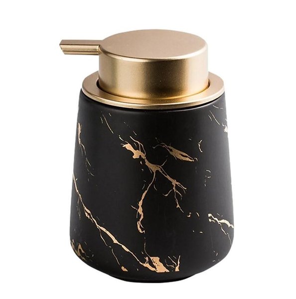 Дозатор за течен сапун Ceramic gold, 400 мл, черен